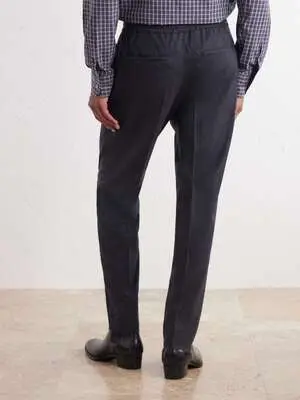 Zegna Straight-leg Wool, Cashmere And Silk-blend Trousers