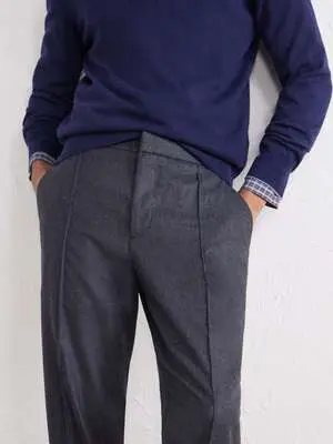 Zegna Straight-leg Wool, Cashmere And Silk-blend Trousers