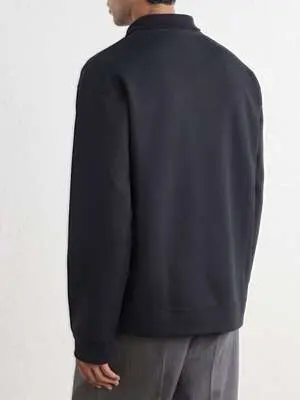 Valentino Garavani Cotton-blend Jersey Half-zip Sweatshirt