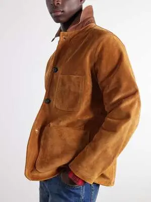 FORTELA Montana Leather-trimmed Suede Jacket