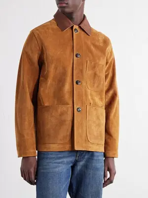 FORTELA Montana Suede Jacket With Leather Trim
