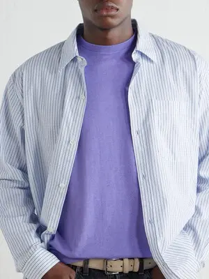Auralee Cotton And Cashmere-blend Jersey T-shirt - Purple