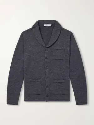Inis Meáin Merino Wool And Linen-blend Cardigan - Gray