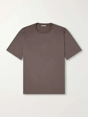 Auralee Luster Cotton-jersey T-shirt - Brown