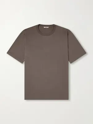 Auralee Luster Cotton-jersey T-shirt - Brown