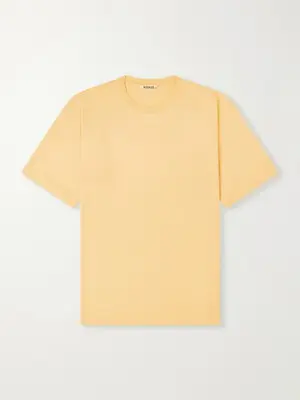 Auralee Luster Cotton-jersey T-shirt - Yellow