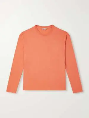 Auralee Cotton-jersey T-shirt - Coral