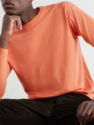 Auralee Cotton-jersey T-shirt - Orange