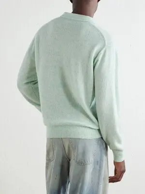 Auralee Cashmere Polo Sweater - Green