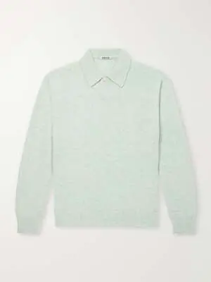 Auralee Cashmere Polo Sweater - Mint