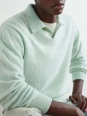 Auralee Cashmere Polo Sweater