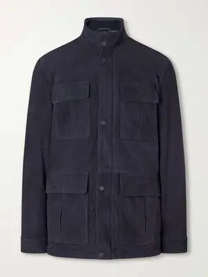 VALSTAR Brera Suede Jacket - Navy