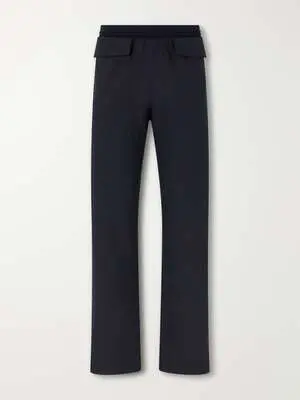 ADON Wide-leg Cotton-blend Sweatpants - Black