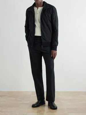 ADON Wide-leg Cotton-blend Sweatpants