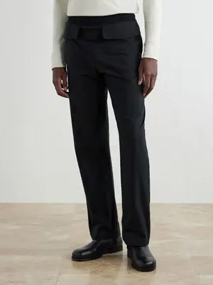 ADON Wide-leg Cotton-blend Sweatpants