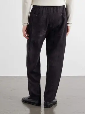 Barena Venezia Houndstooth Wool Trousers - Black