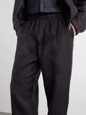 Barena Venezia Houndstooth Wool Trousers - Black
