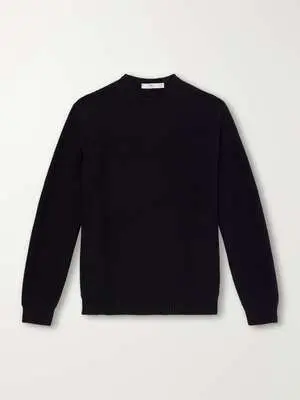 Inis Meáin Lambswool Crew Neck Sweater - Black