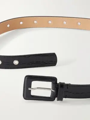 MFPEN 3cm Croc-effect Leather Belt