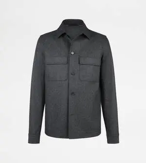 TOD'S Overshirt In Mélange Flannel