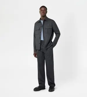 TOD'S Overshirt In Mélange Flannel