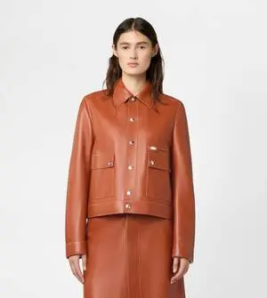 TOD'S Leather Jacket With Embroidered Monogram