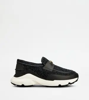 TOD'S Sporty Loafers In Fabric And Leather