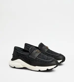 TOD'S Sporty Loafers In Fabric And Leather