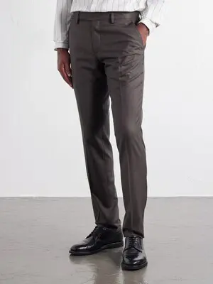 Mr P. Luxe Wool And Silk-blend Tailored Trousers