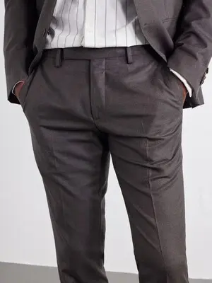 Mr P. Luxe Wool And Silk-blend Tailored Trousers