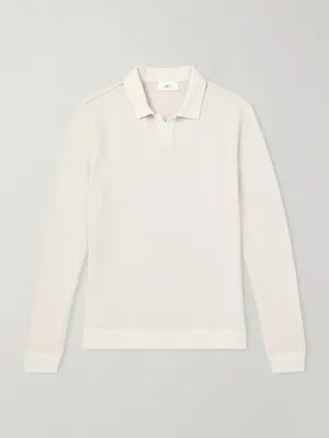 Mr P. Cotton Polo Sweater - Neutrals