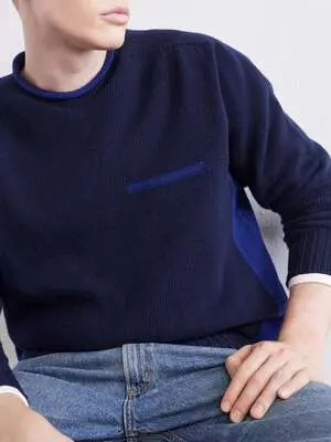 Inis Meáin Lambswool Sweater With Pocket Detail