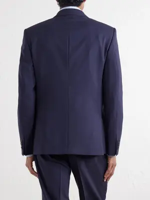 Mr P. Houndstooth Wool Double-breasted Suit Jacket