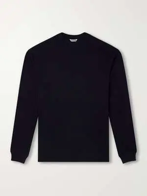 Auralee Cotton-jersey T-shirt - Black