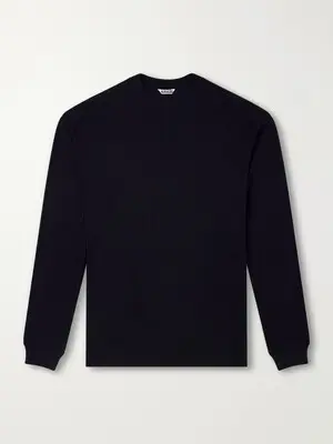 Auralee Cotton-jersey T-shirt - Black