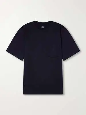 GRAPHPAPER Set Of Two Cotton-jersey T-shirt - Navy