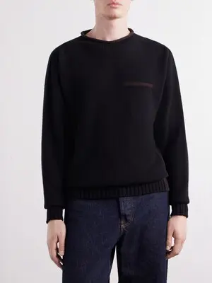 Inis Meáin Lambswool Sweater - Black