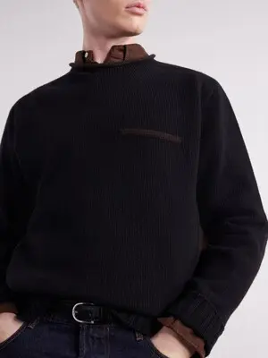 Inis Meáin Lambswool Sweater - Black