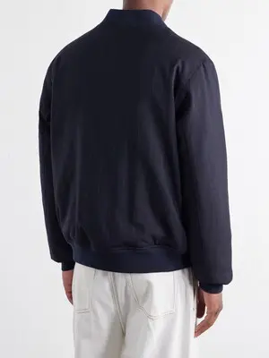 Mr P. Striped Wool-twill Bomber Jacket