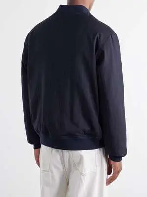 Mr P. Striped Wool-twill Bomber Jacket