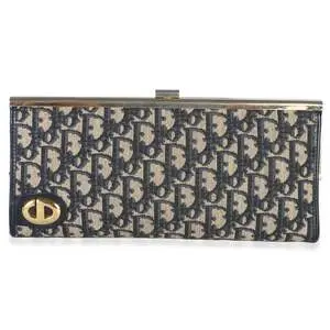 Dior Vintage Diorissimo Canvas Frame Clutch - Blue