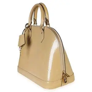 LOUIS VUITTON Monogram Vernis Alma Pm Top Handle Bag - Neutral