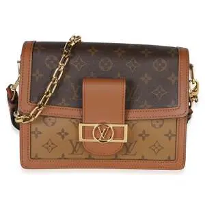 LOUIS VUITTON Reverse Monogram Canvas Dauphine Mm - Brown