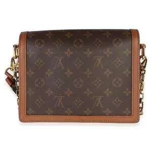 LOUIS VUITTON Dauphine Mm Monogram Canvas Shoulder Bag
