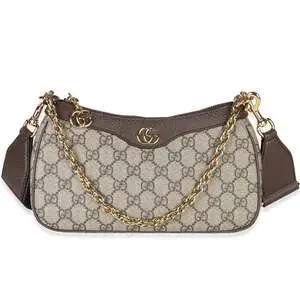 Gucci Gg Supreme Ophidia Shoulder Bag - Brown