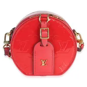 LOUIS VUITTON Cerise Monogram Vernis Boite Chapeau Shoulder Bag - Red