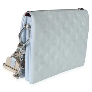LOUIS VUITTON Monogram Embossed Lambskin Coussin Pm Shoulder Bag - Blue