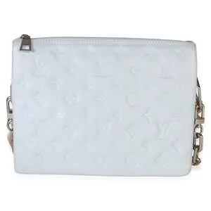 LOUIS VUITTON Monogram Embossed Lambskin Coussin Pm Shoulder Bag - Blue