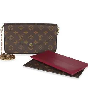LOUIS VUITTON Fuchsia Monogram Canvas Felicie Pochette