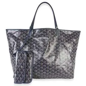 Goyard Navy Goyardine Canvas Saint Louis Gm - Blue